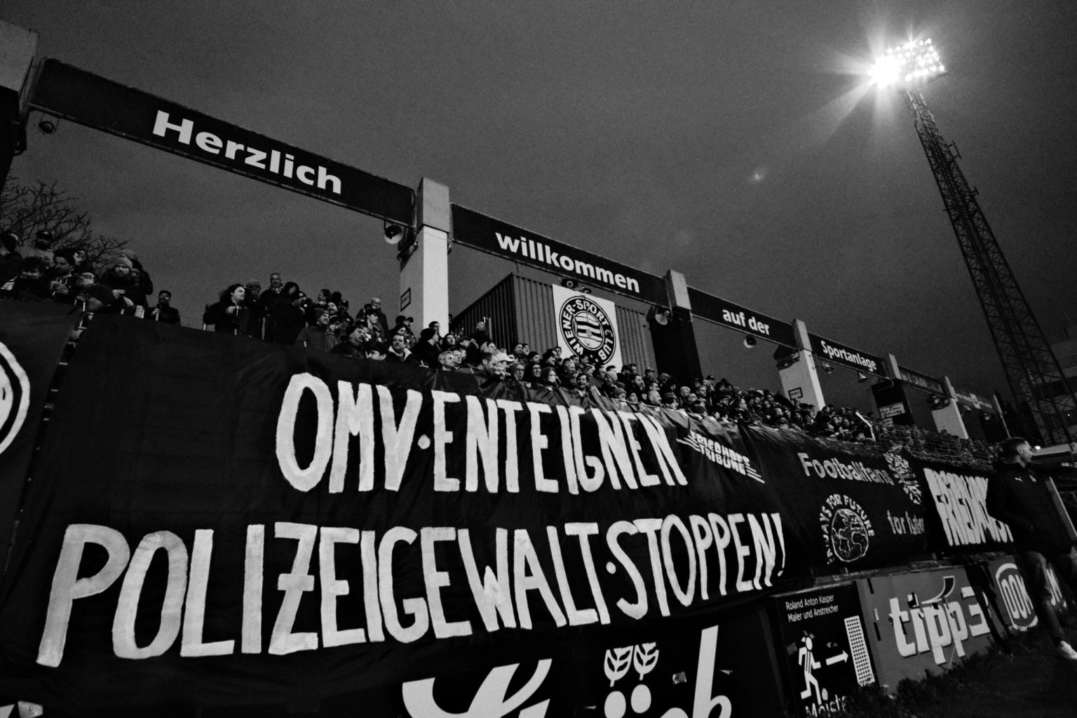 Erklärung zum Transpi: „OMV Enteignen – Polizeigewalt stoppen!“ – Rote ...